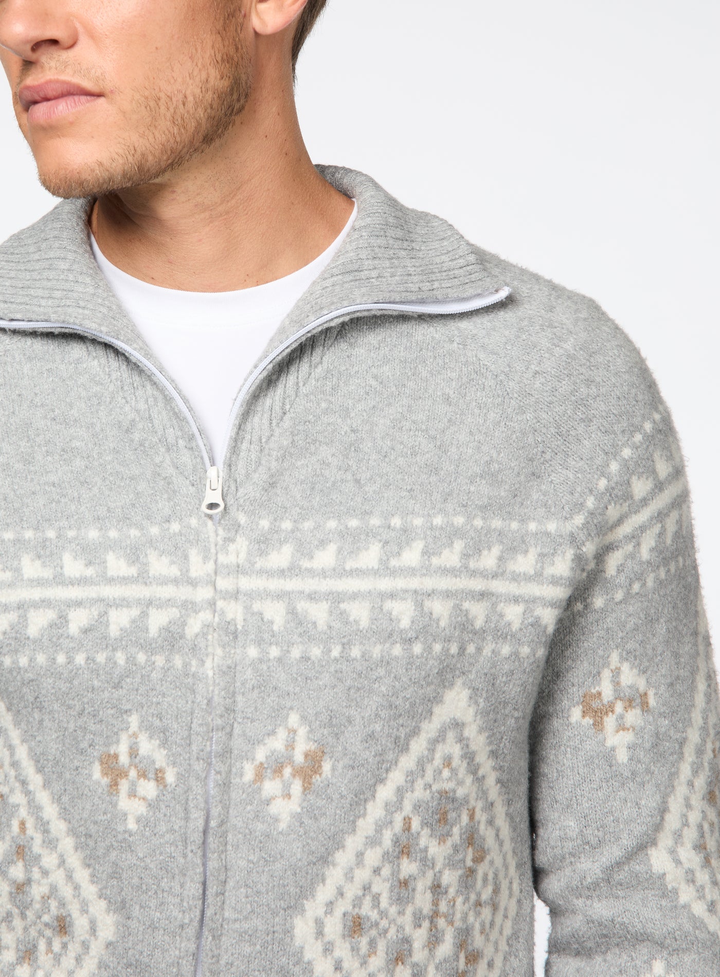 Norwegian Zip-Up Cardigan for men - Point Zero