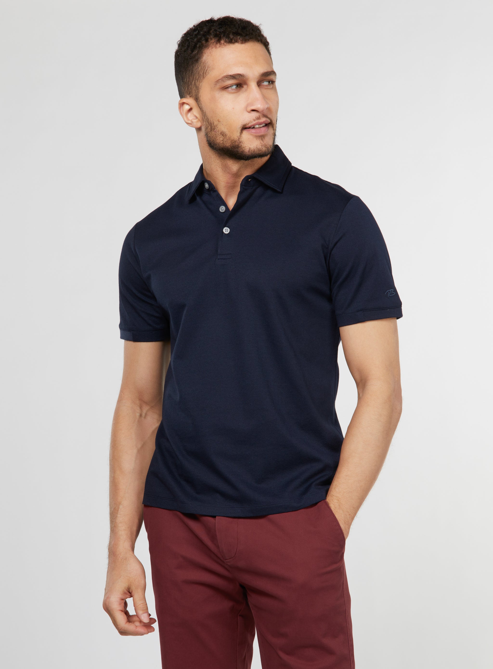 Navy 'Ragdan' Polo for men - Robert Barakett