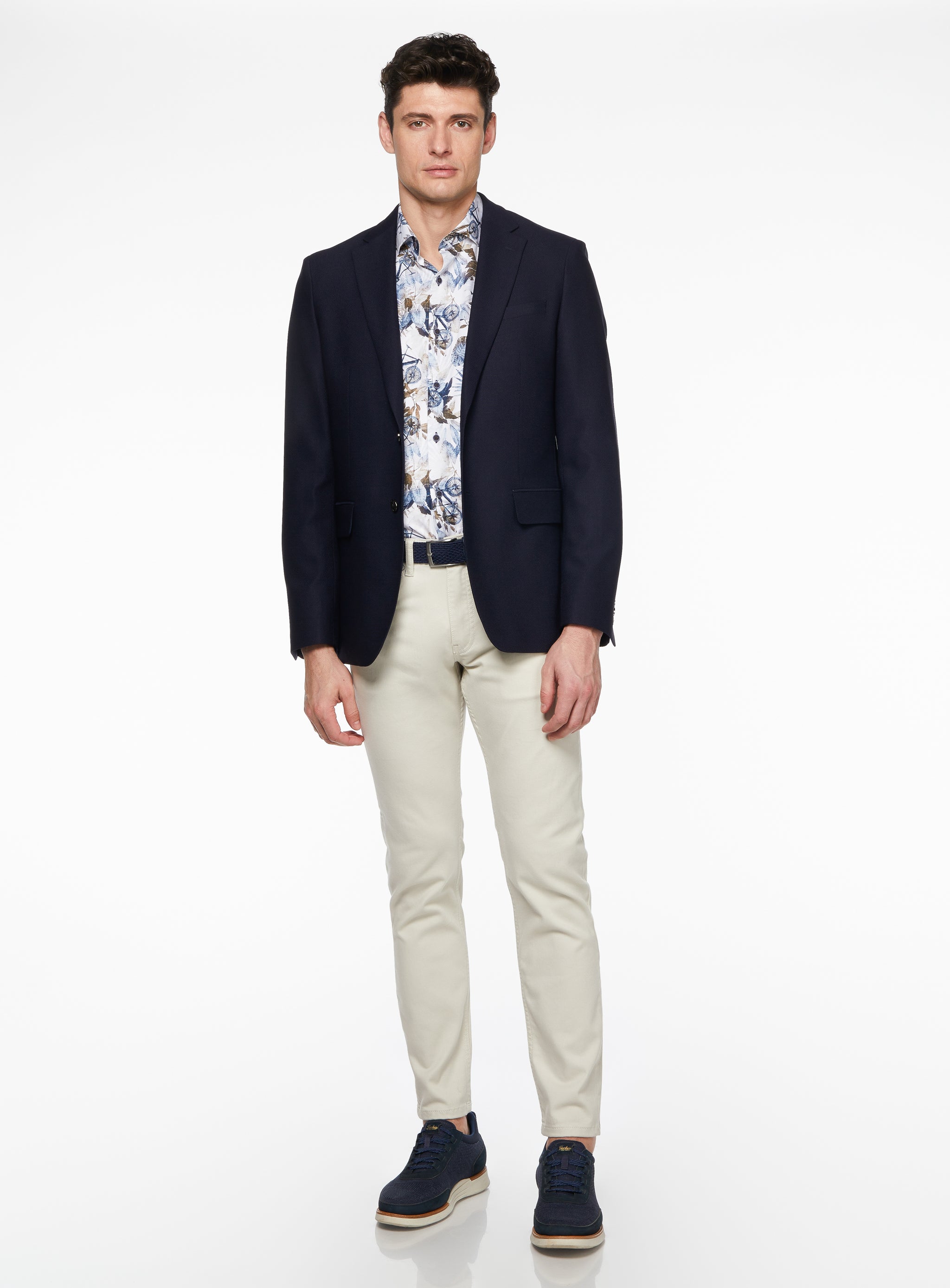 Textured Navy Sport Jacket for men - Anthony of London