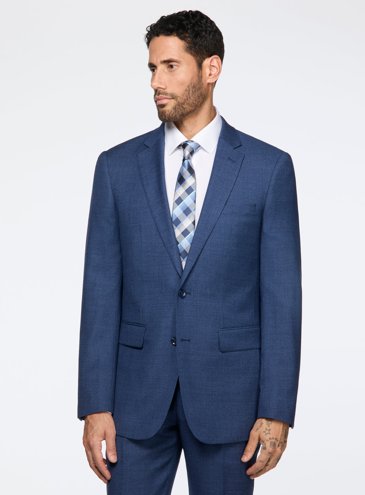 Complet bleu à faux uni pour homme - Orvieto