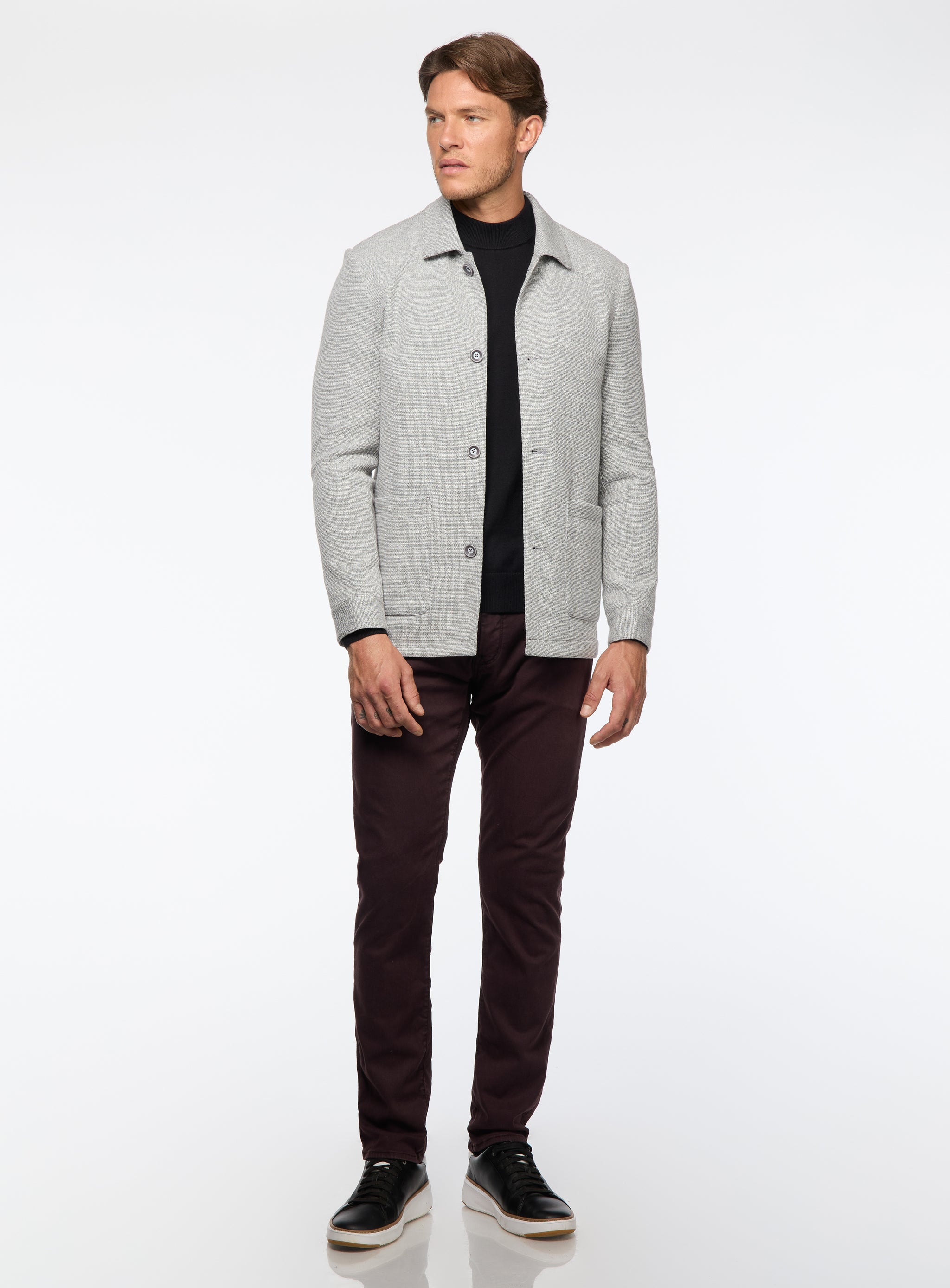 Veston surchemise gris extensible pour homme - Anthony of London